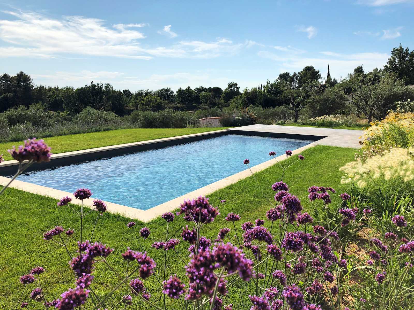 Landscaping of a provencal panoramic view point garden